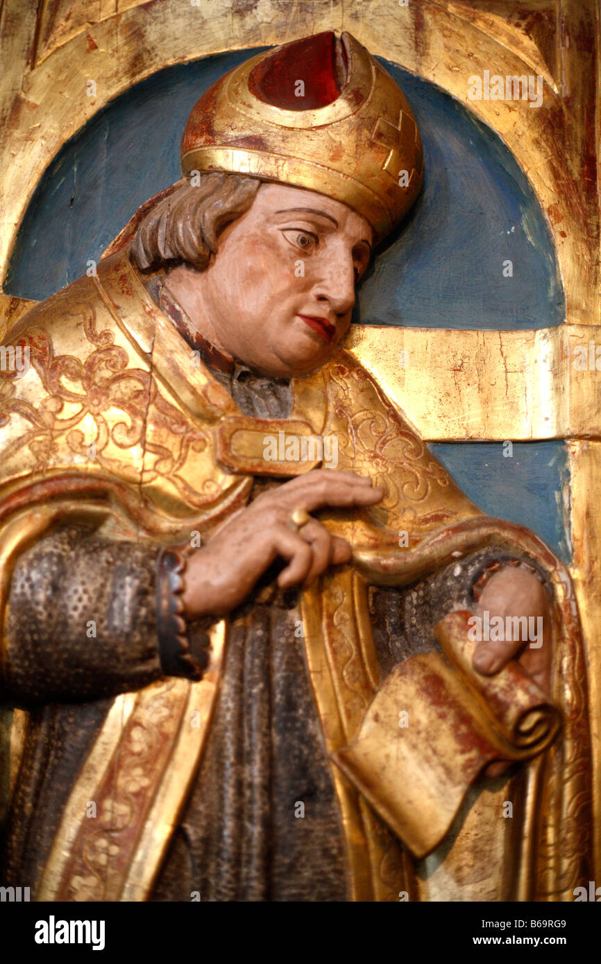 Medieval wooden sculpture in Church of St Sernin, Toulouse, France ...
