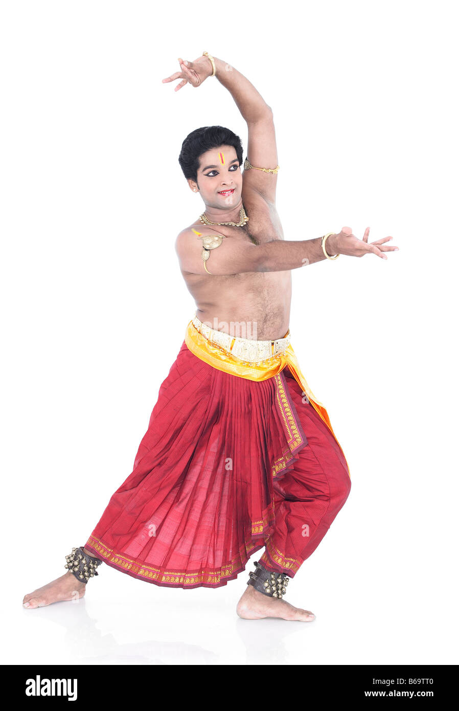 male classical Bharathanatyam dancer of Tamil nadu in South India Stock ...