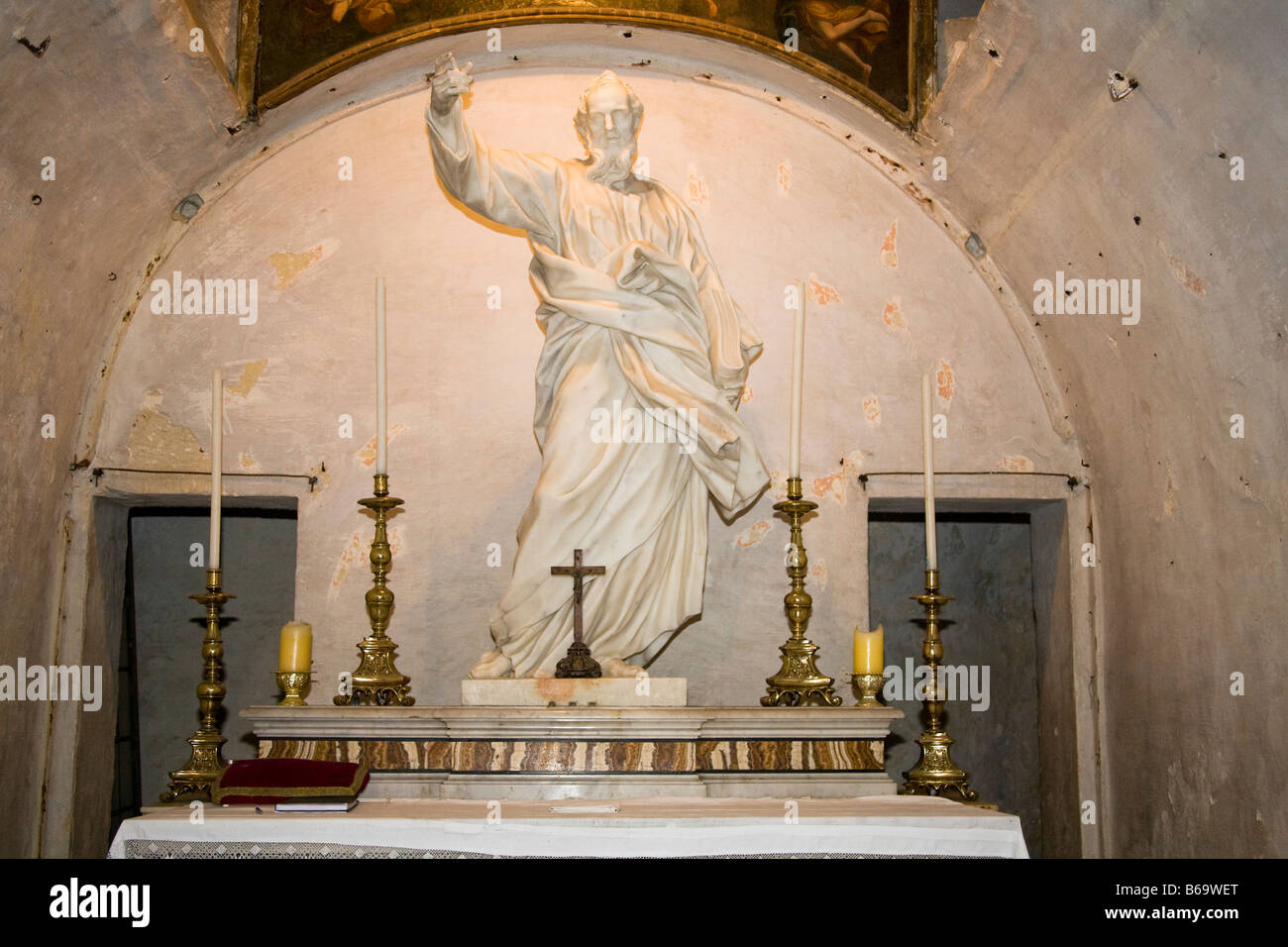 Saint Paul’s statue, St Paul’s Grotto, St Paul’s Parish Church, Rabat ...