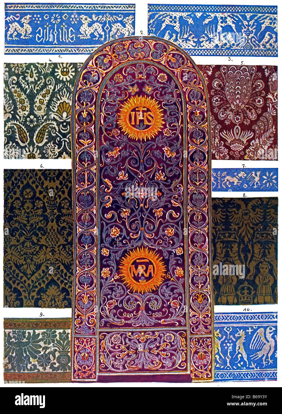 The German Ornament, Textile patterns Stock Photo - Alamy