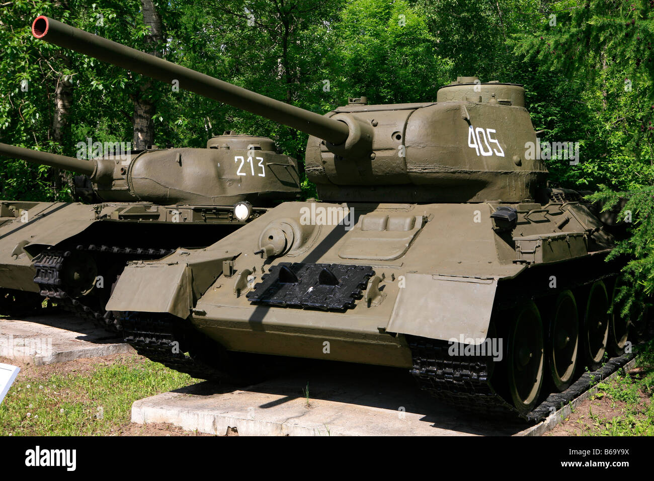 World War II Soviet tank at Victory Park in Moscow, Russia Stock Photo ...