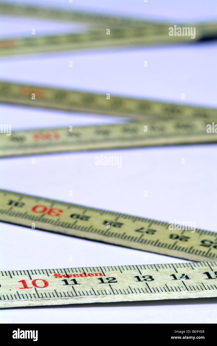 Zig-Zag Folding Ruler Stock Photo - Alamy