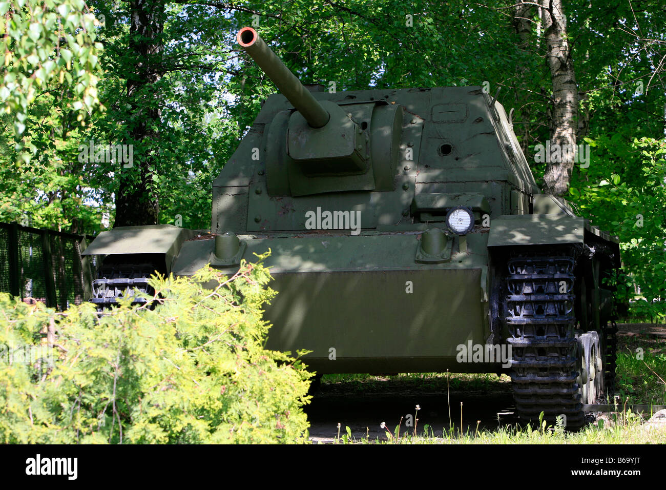 World War II Soviet tank at Victory Park in Moscow, Russia Stock Photo ...