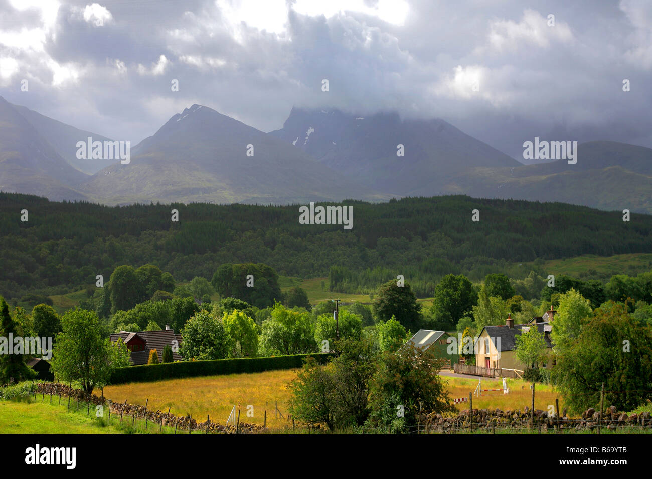 Ben Nevis Mountain Range Landscape Highlands of Scotland Britain UK ...