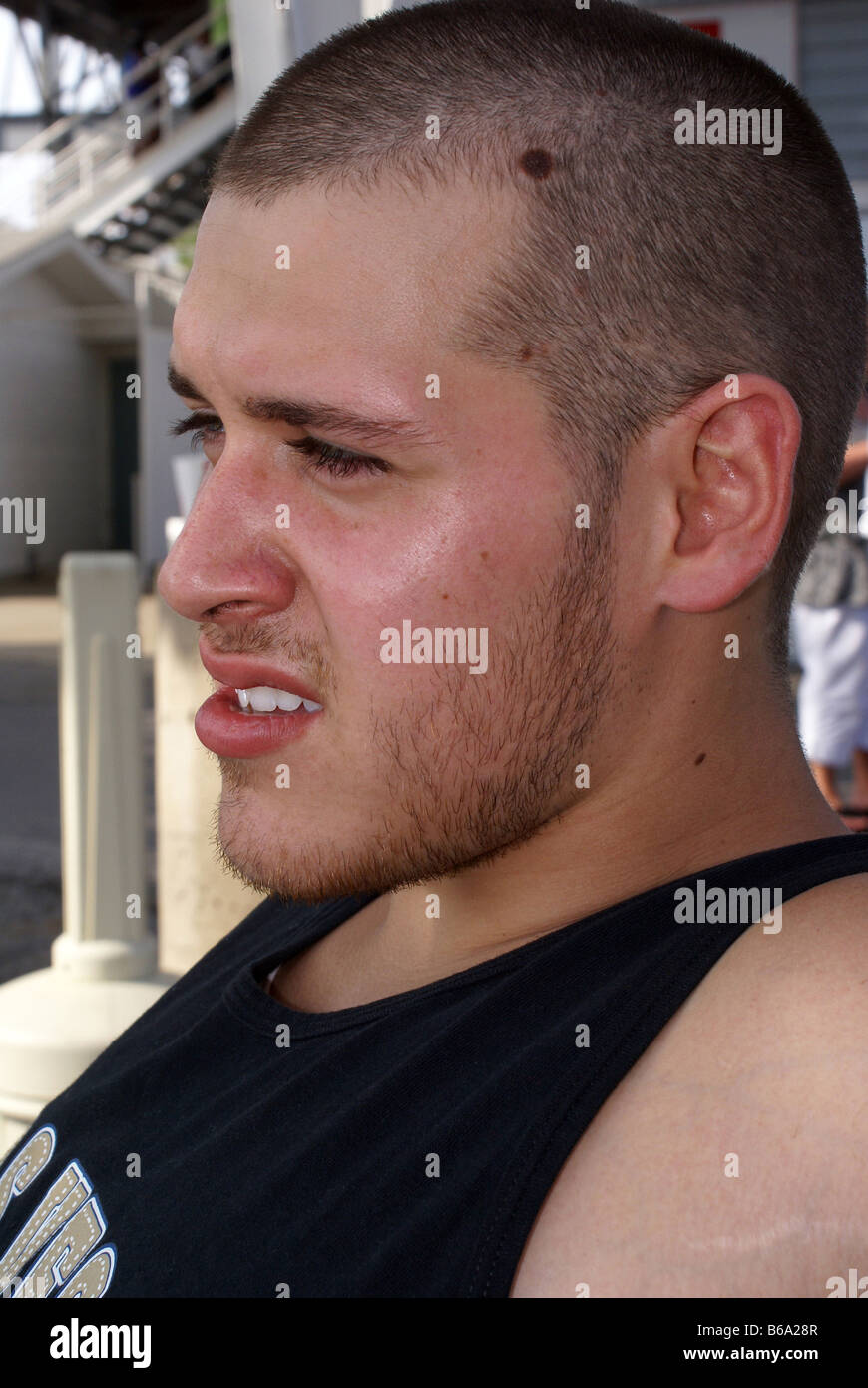 Young Man Profile Stock Photo - Alamy