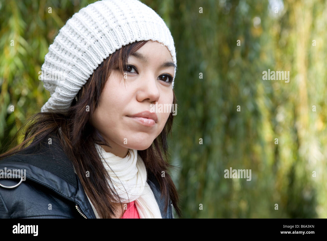 Asian teenager girl pondering hi-res stock photography and images - Alamy
