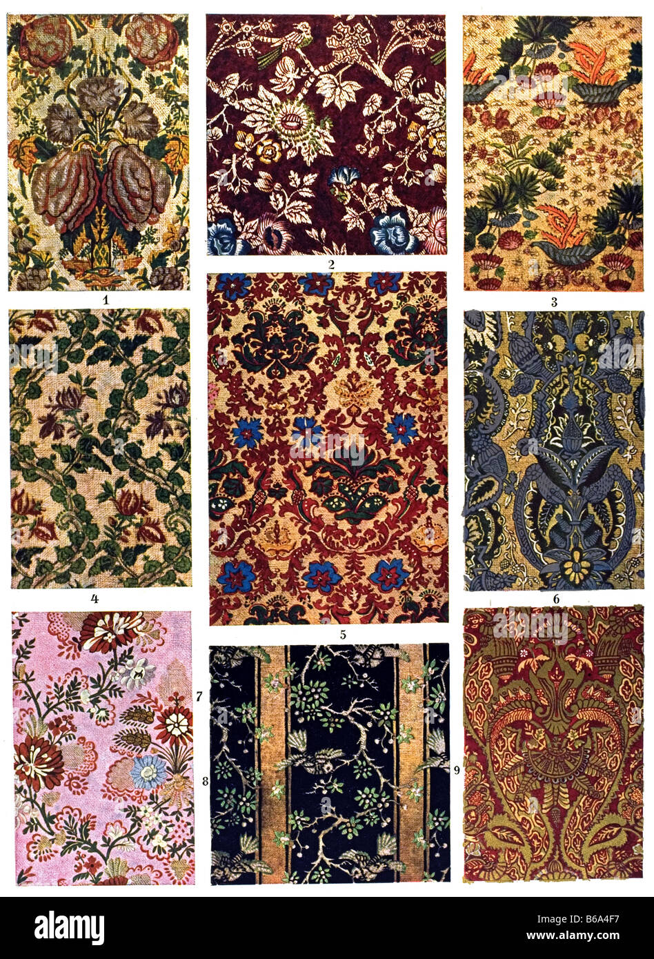 The French Ornament, Baroque and rococo textile patterns Stock Photo ...