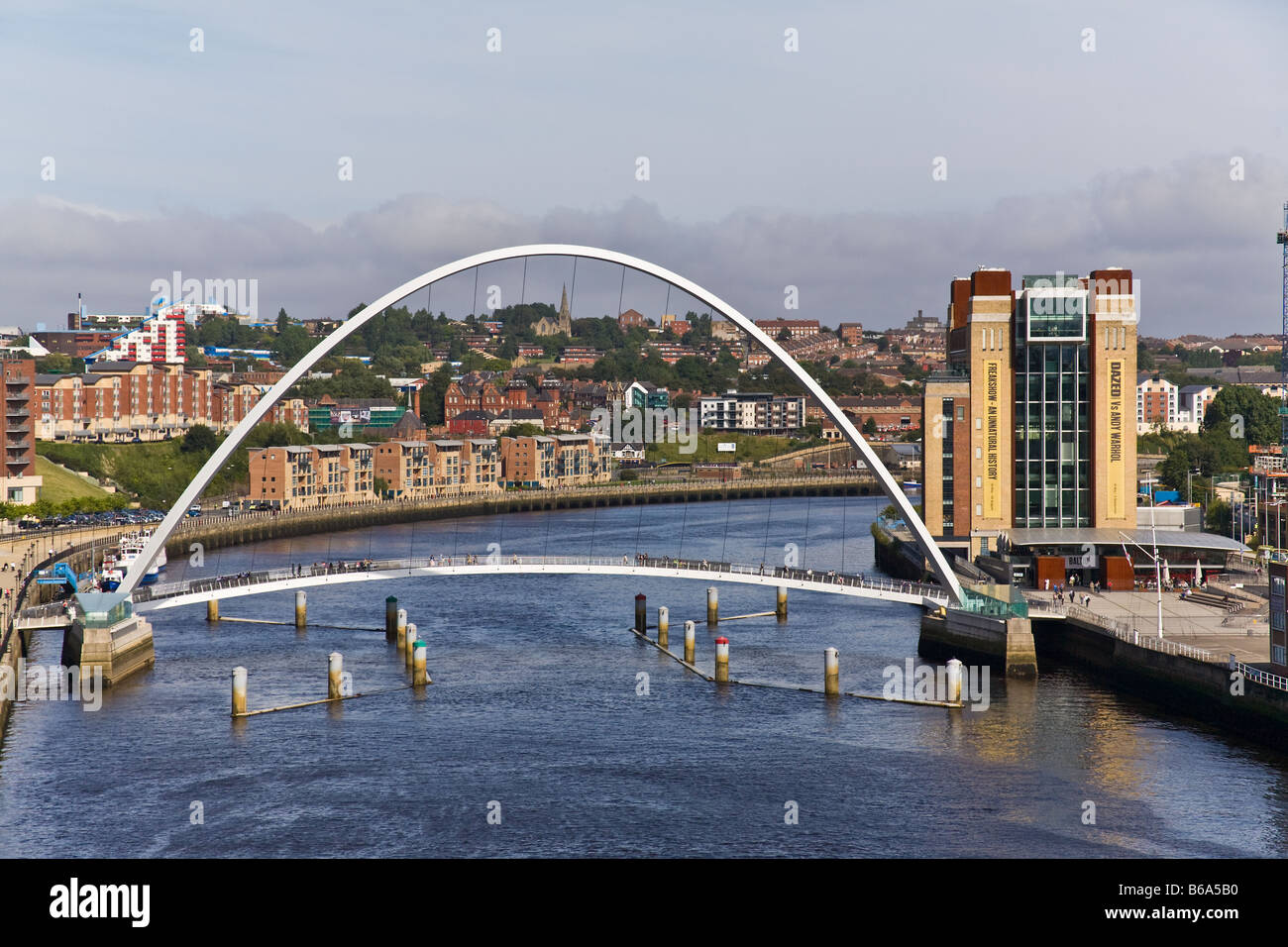 The Gateshead Millennium Bridge over the River Tyne, NewcastleGateshead ...