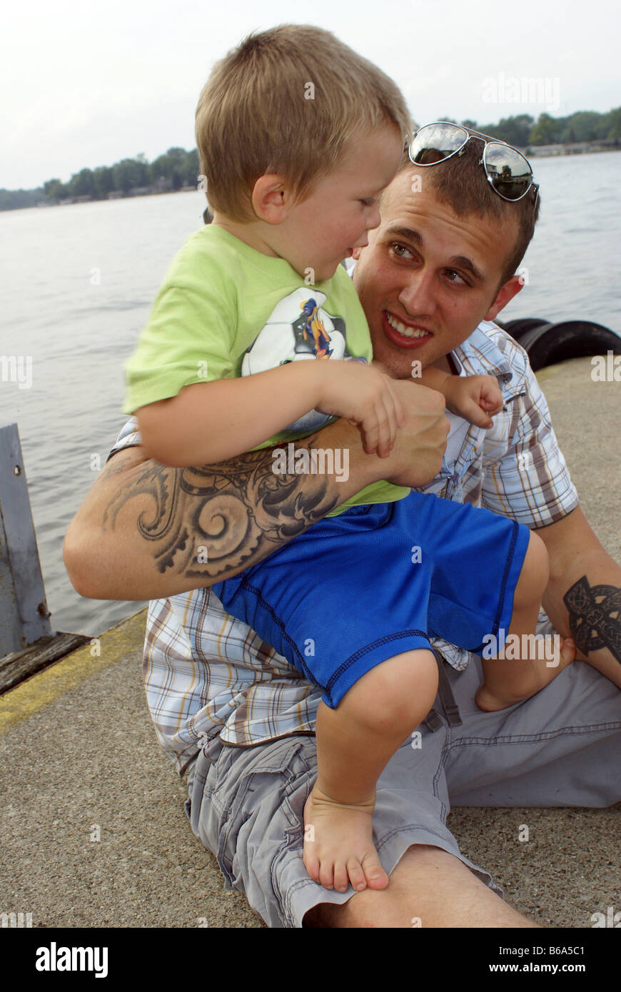 Father and Son Stock Photo - Alamy