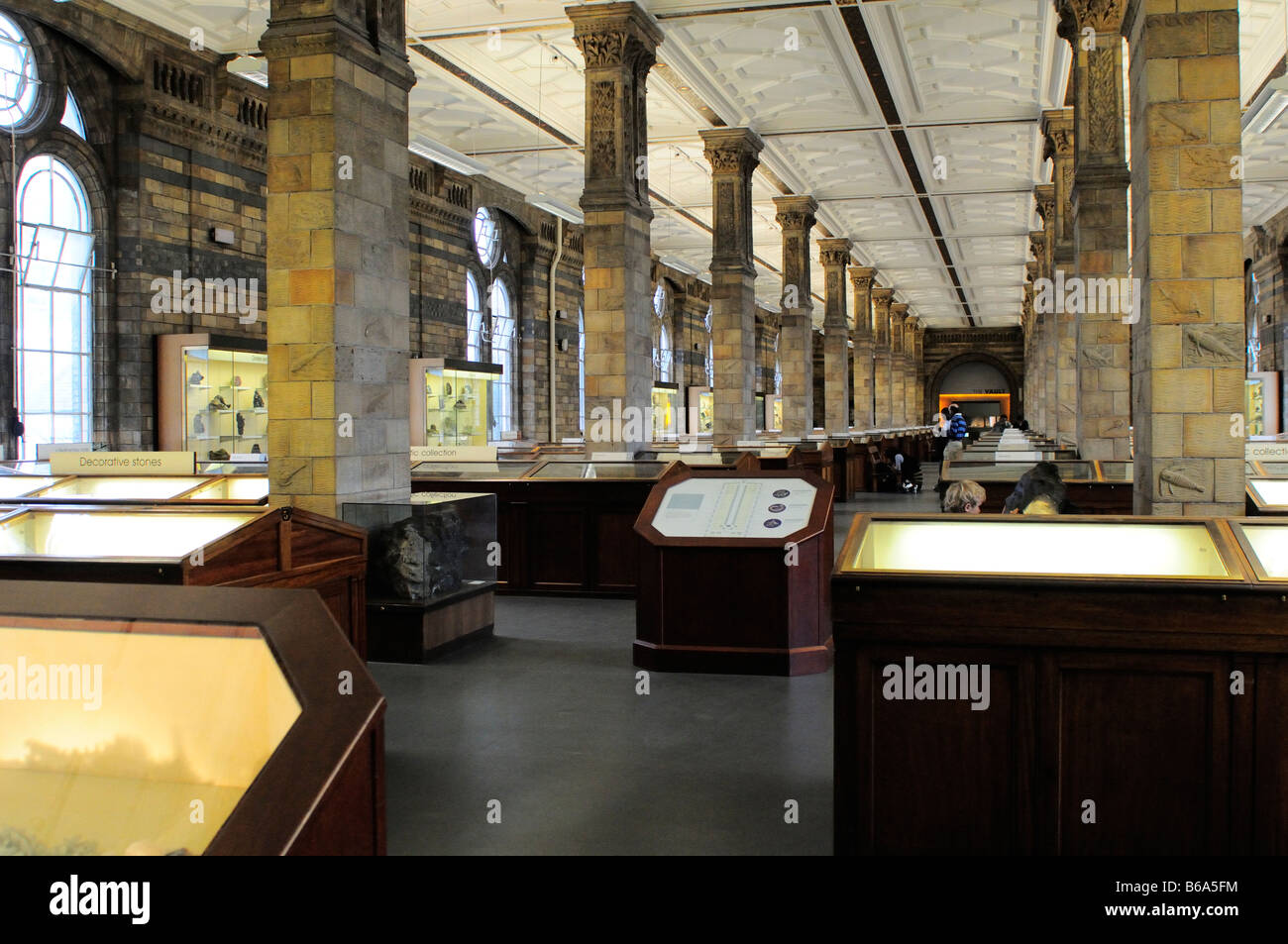 Natural History Museum The Vault room with exhibits of Minerals SW7 ...