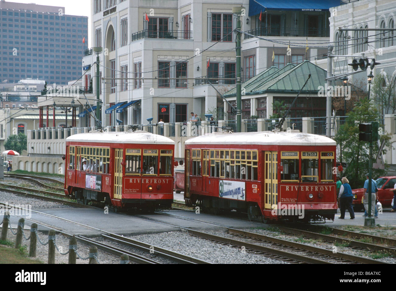 Two trams hi-res stock photography and images - Alamy