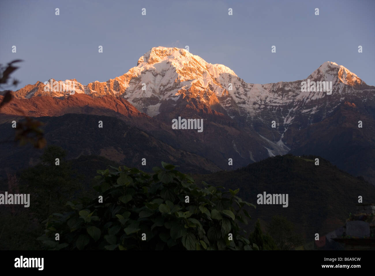 Dawn over Annapurna South Mountain from the Ker and Downey Himalaya ...