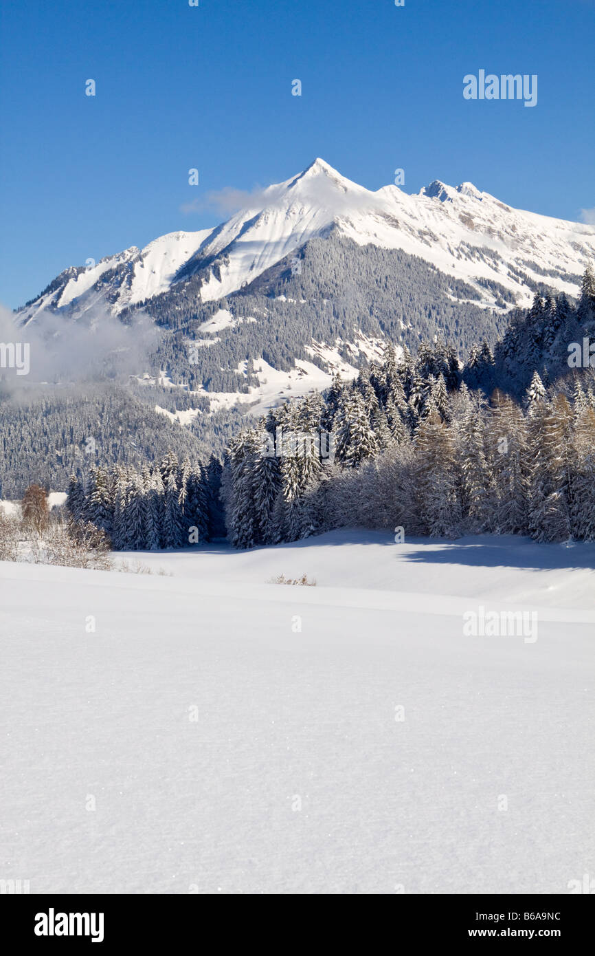 Swiss snow scape hi-res stock photography and images - Alamy