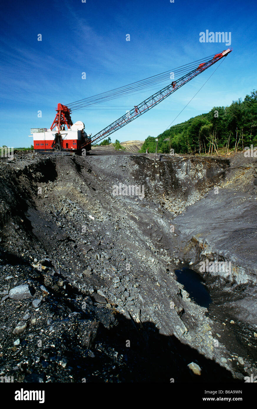 DRAGLINE WORKING AT OPEN PIT MINE FOR ANTHRACITE (HARD) COAL ...