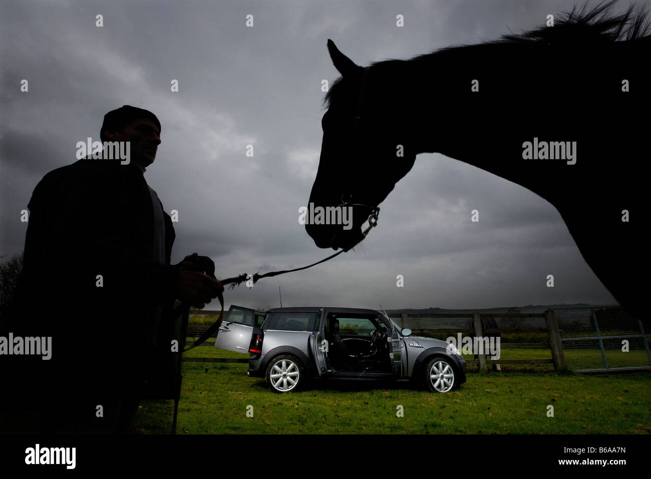 A Mini Cooper Clubman S is seen in the Buckinghamshire countryside, UK ...