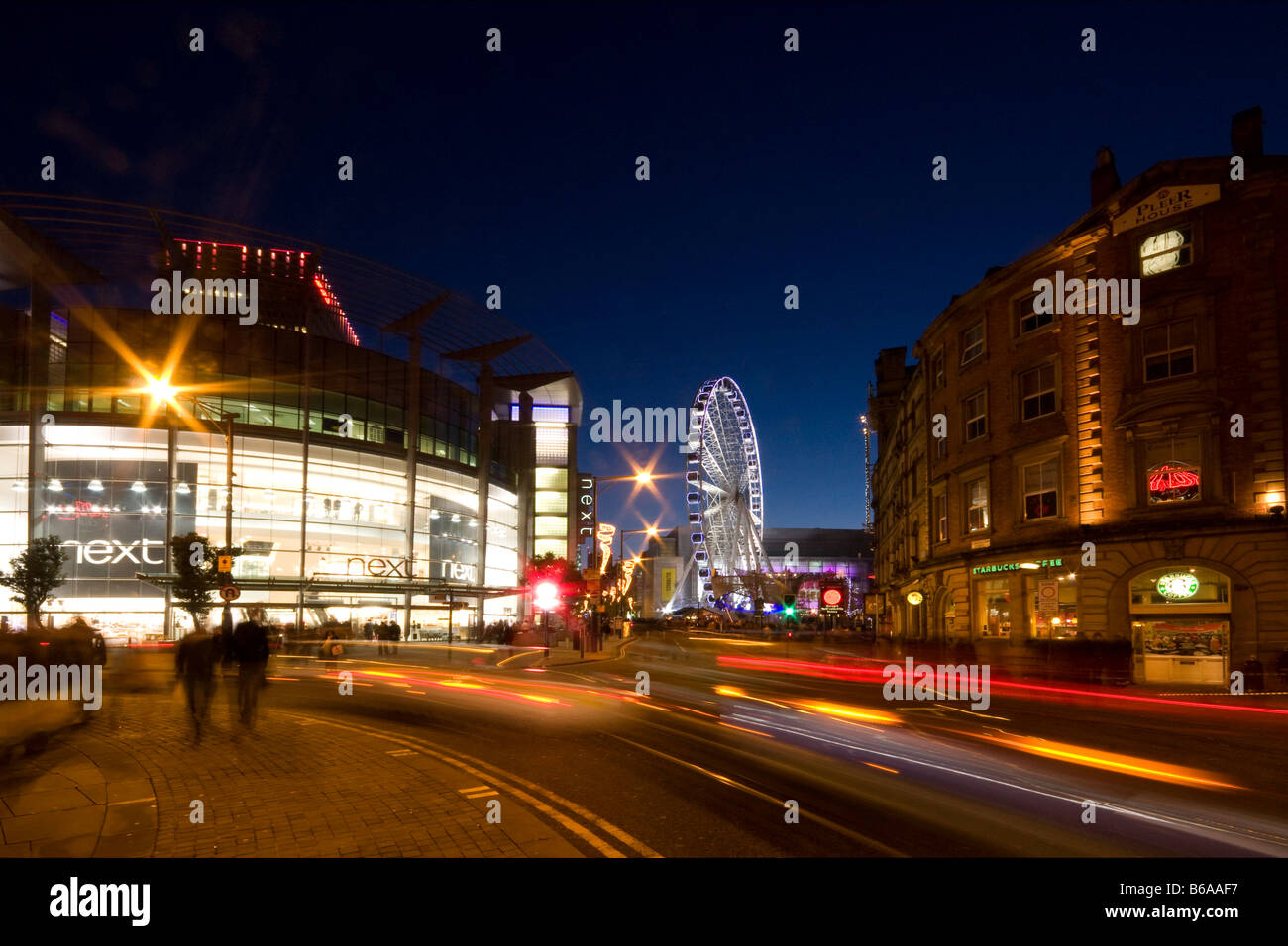 The Manchester Wheel at night Stock Photo - Alamy
