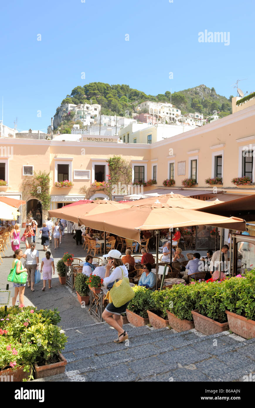 Piazza Umberto I, Piazzetta, is the open air salon and the famous ...
