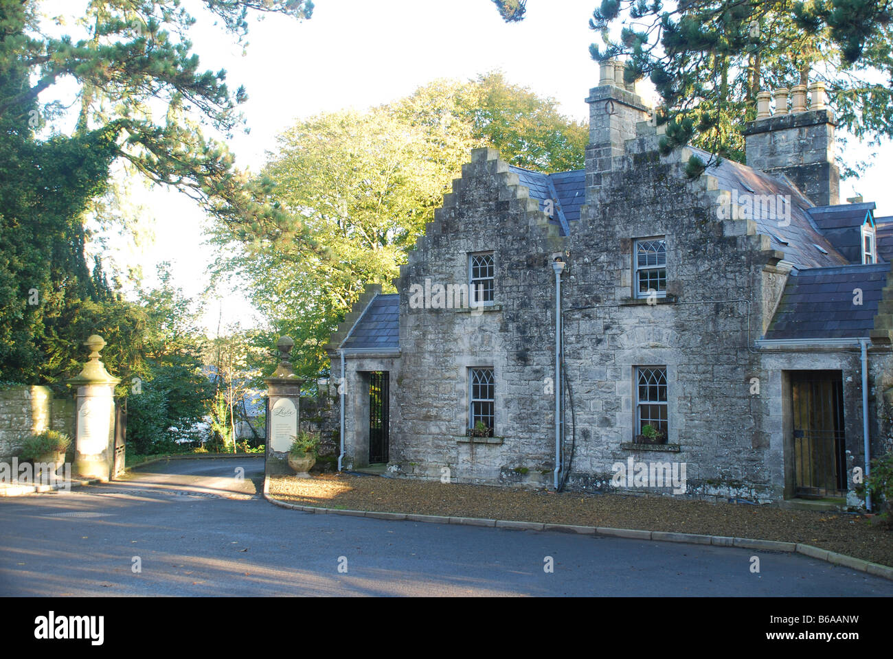 Outside of the Hunting Lodge at Castle Leslie in Glaslough, County ...