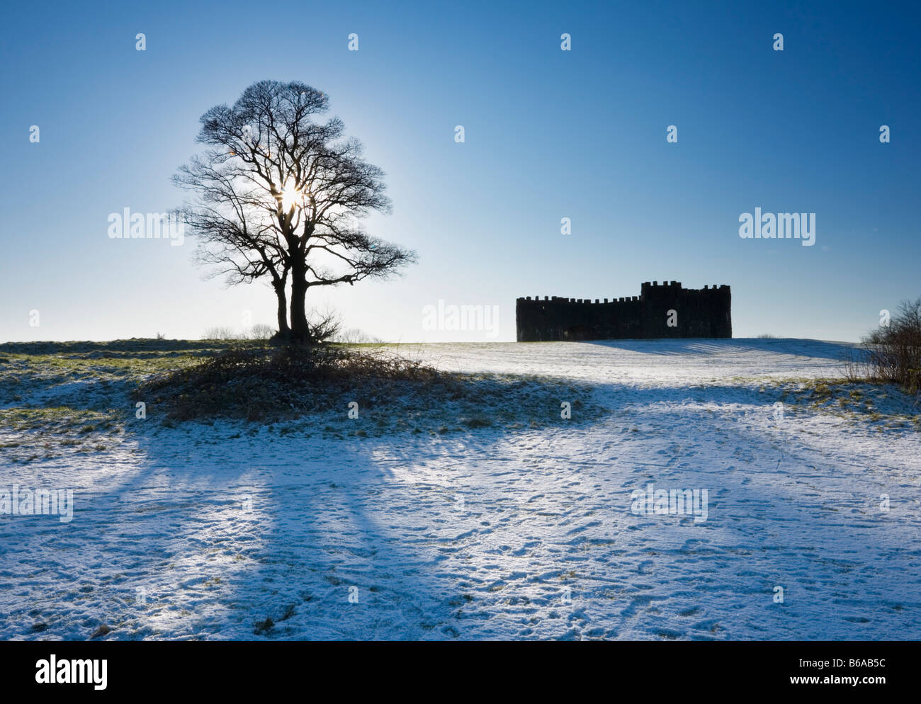 The castle like toposcope on Beacon Hill in the Lickey Hills Country ...