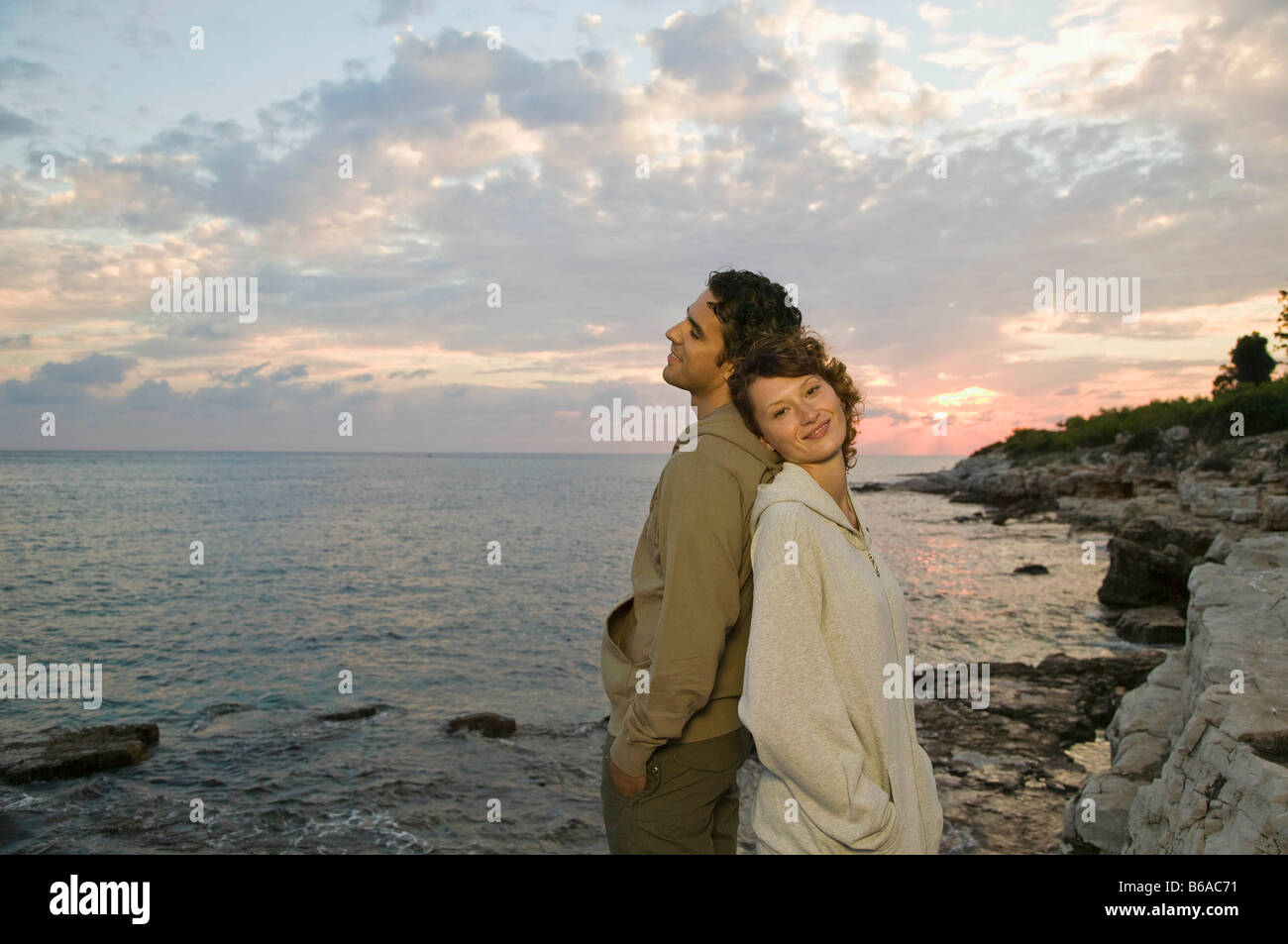 Dusk over adriatic sea hi-res stock photography and images - Alamy