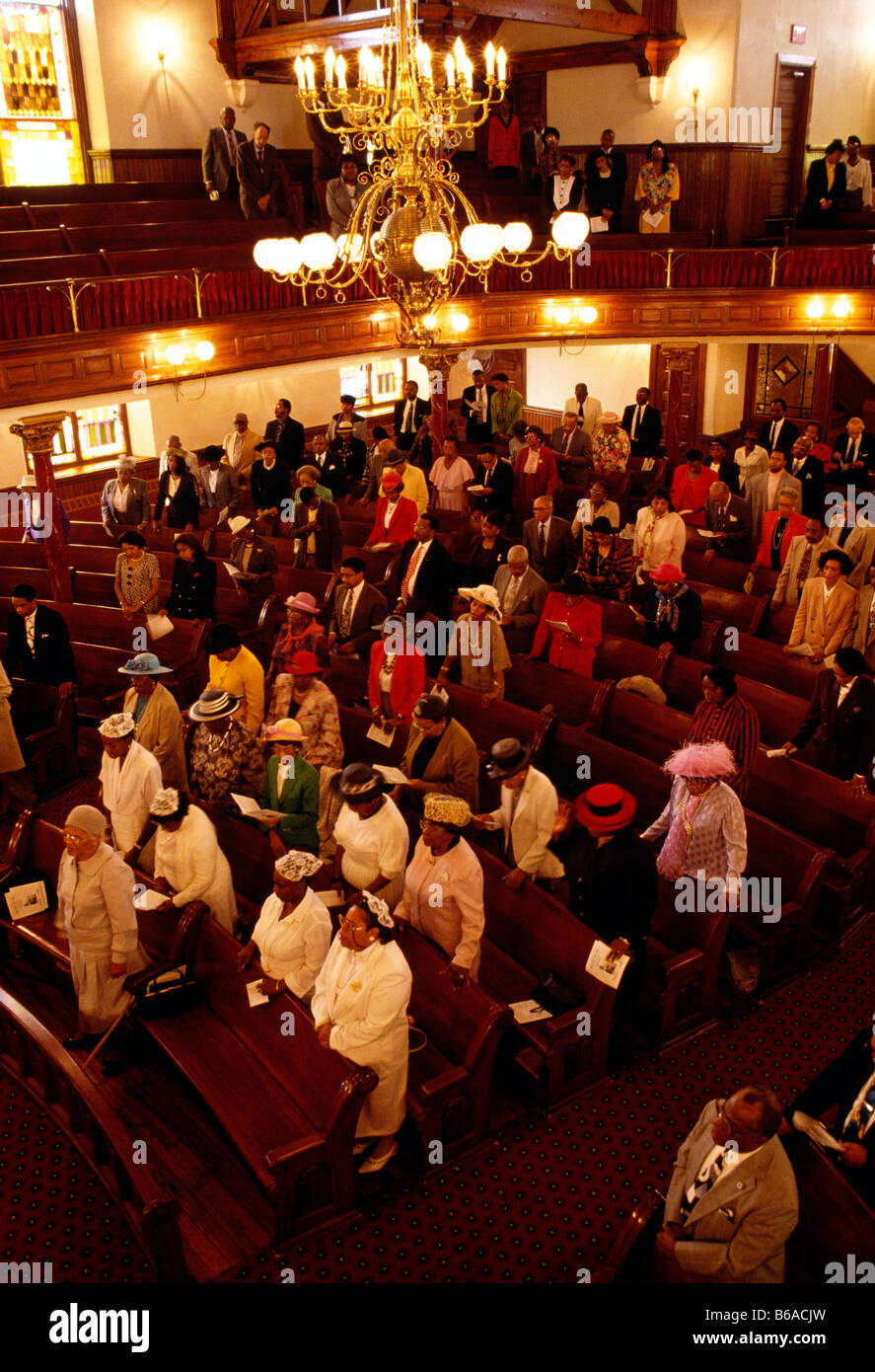 African american church member hi-res stock photography and images - Alamy