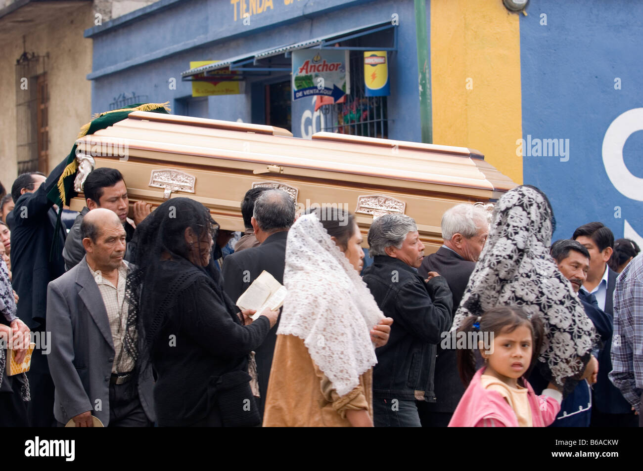 Burial procession in the streets of Ciudad Vieja. Guatemala Stock Photo ...