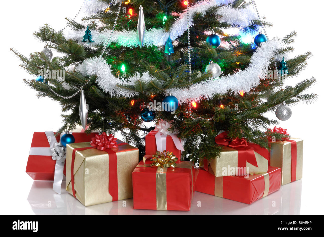 Gift boxes and firtree hi-res stock photography and images - Alamy