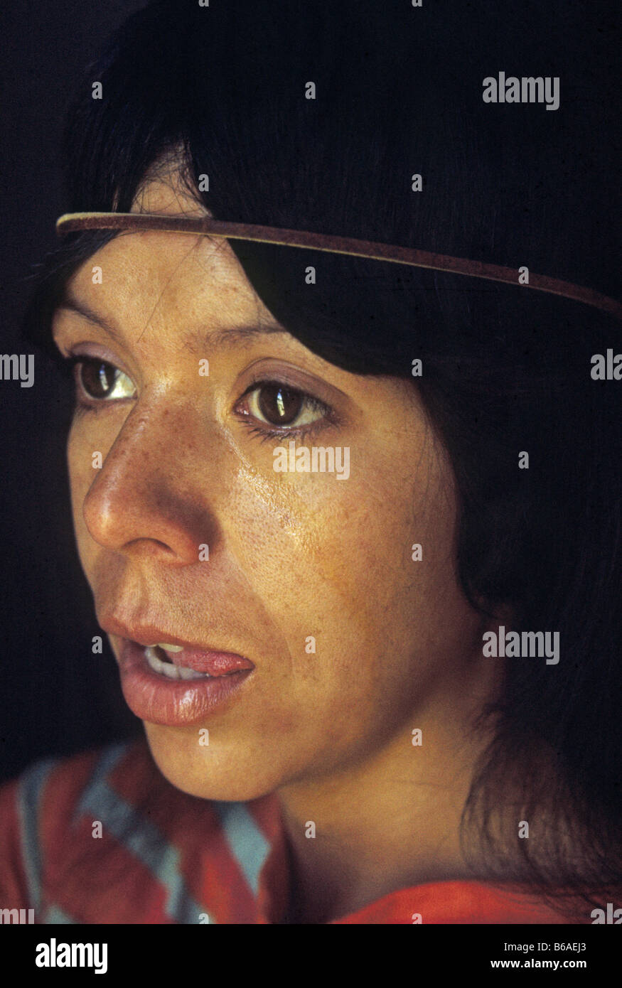 A portrait of famous Indian artist Helen Hardin or Little Standing ...