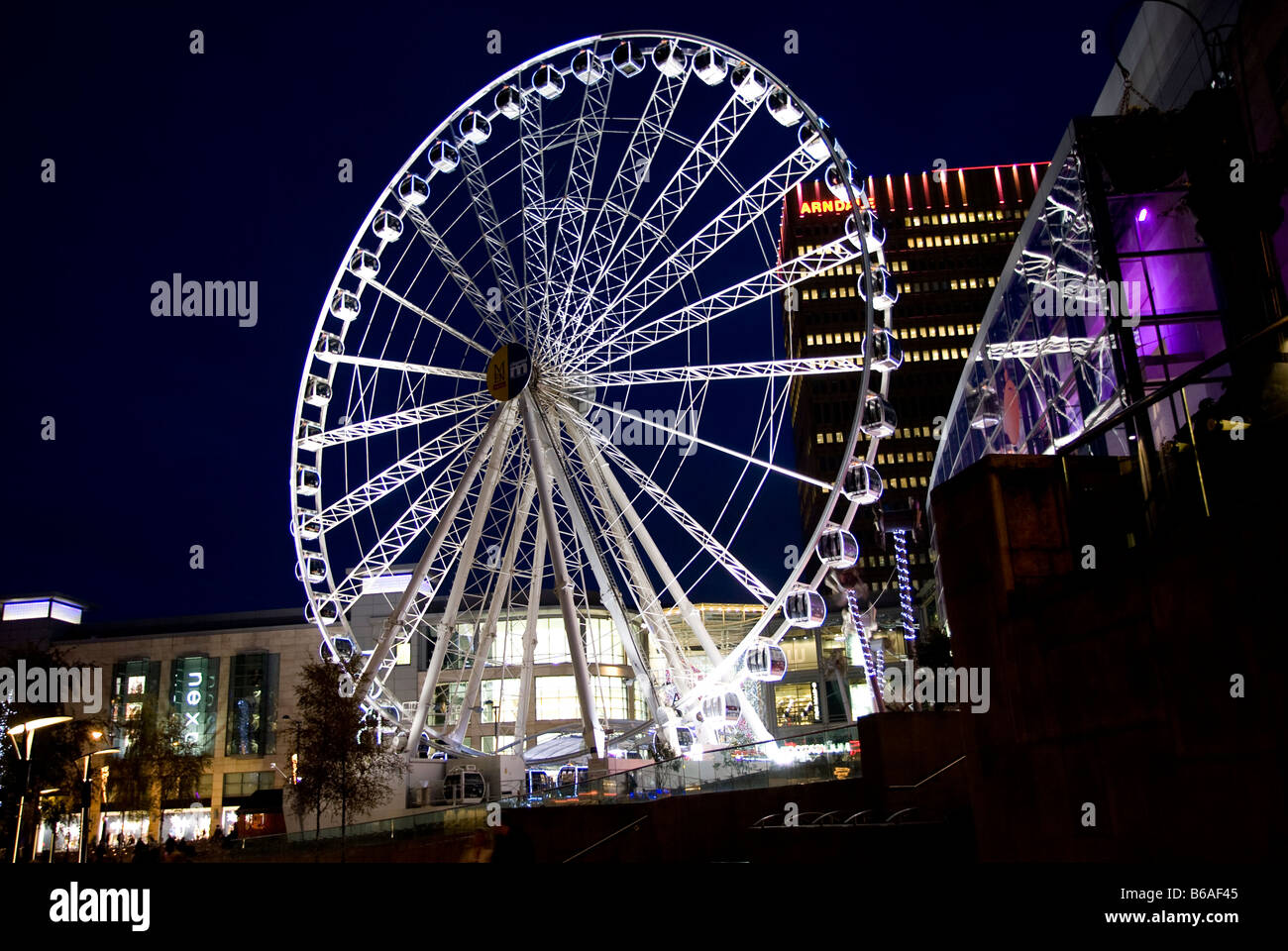 The Manchester Wheel at night, Manchester, England Stock Photo - Alamy