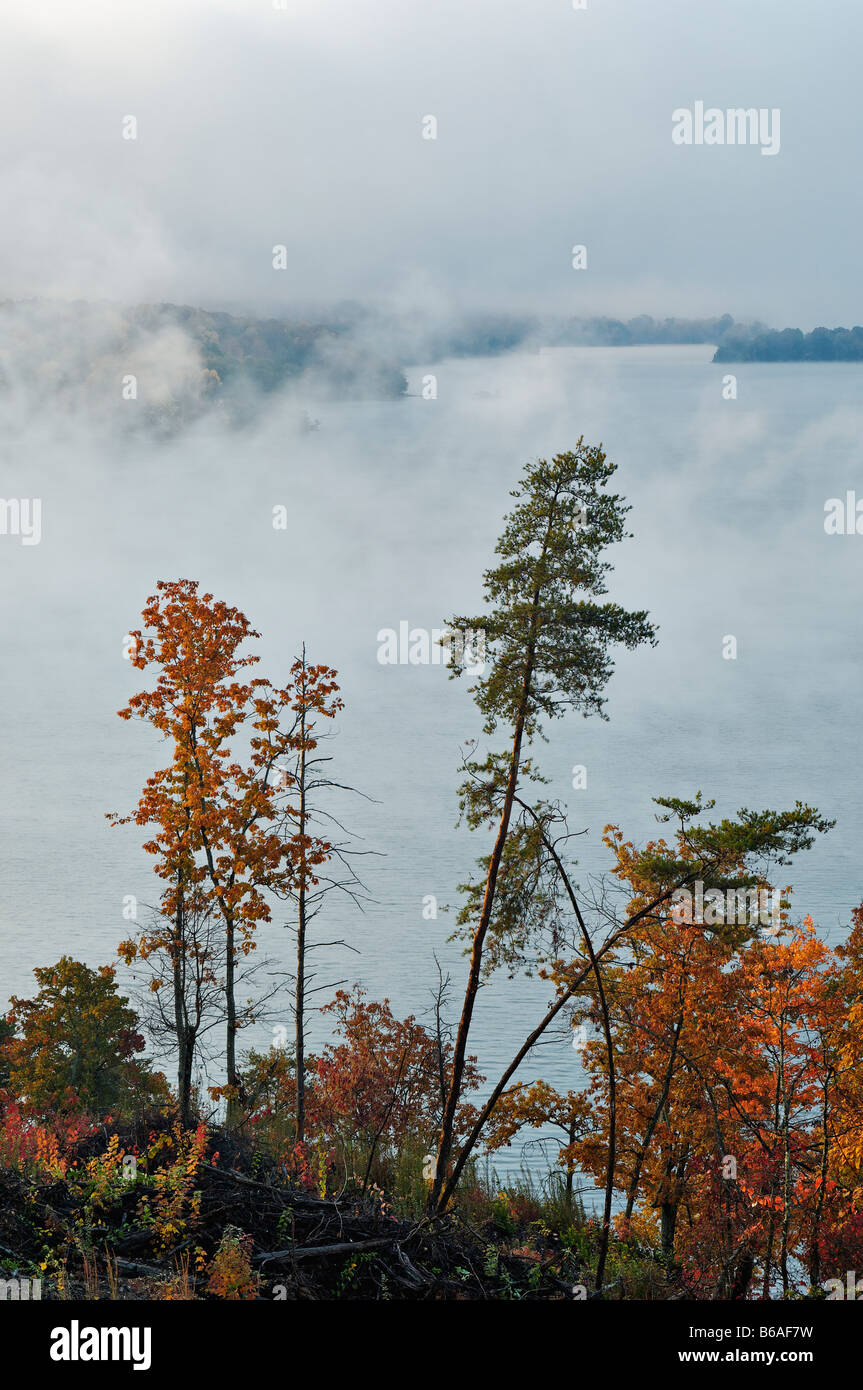 Mist Rising Off Watts Bar Lake at Dawn Rhea County Tennessee Stock ...