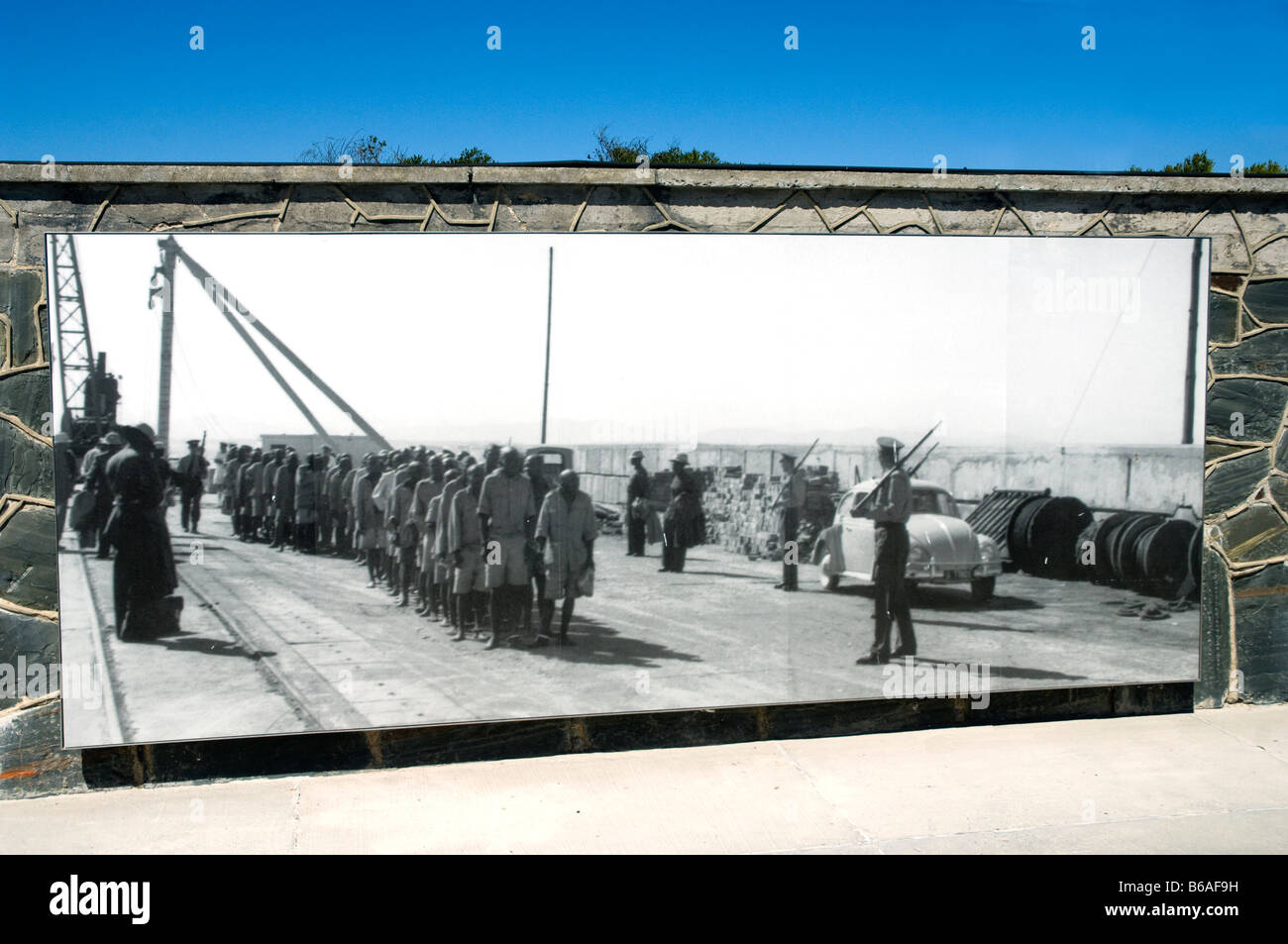 Historical photograph of prisoners arriving on Robben Island Cape Town ...