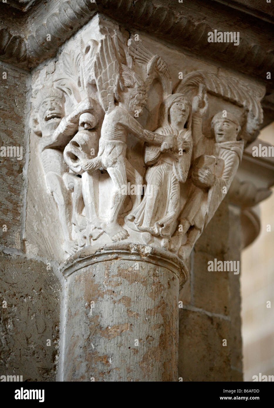 Capital columns in Church Sainte Marie Madeleine (Basilica of St ...