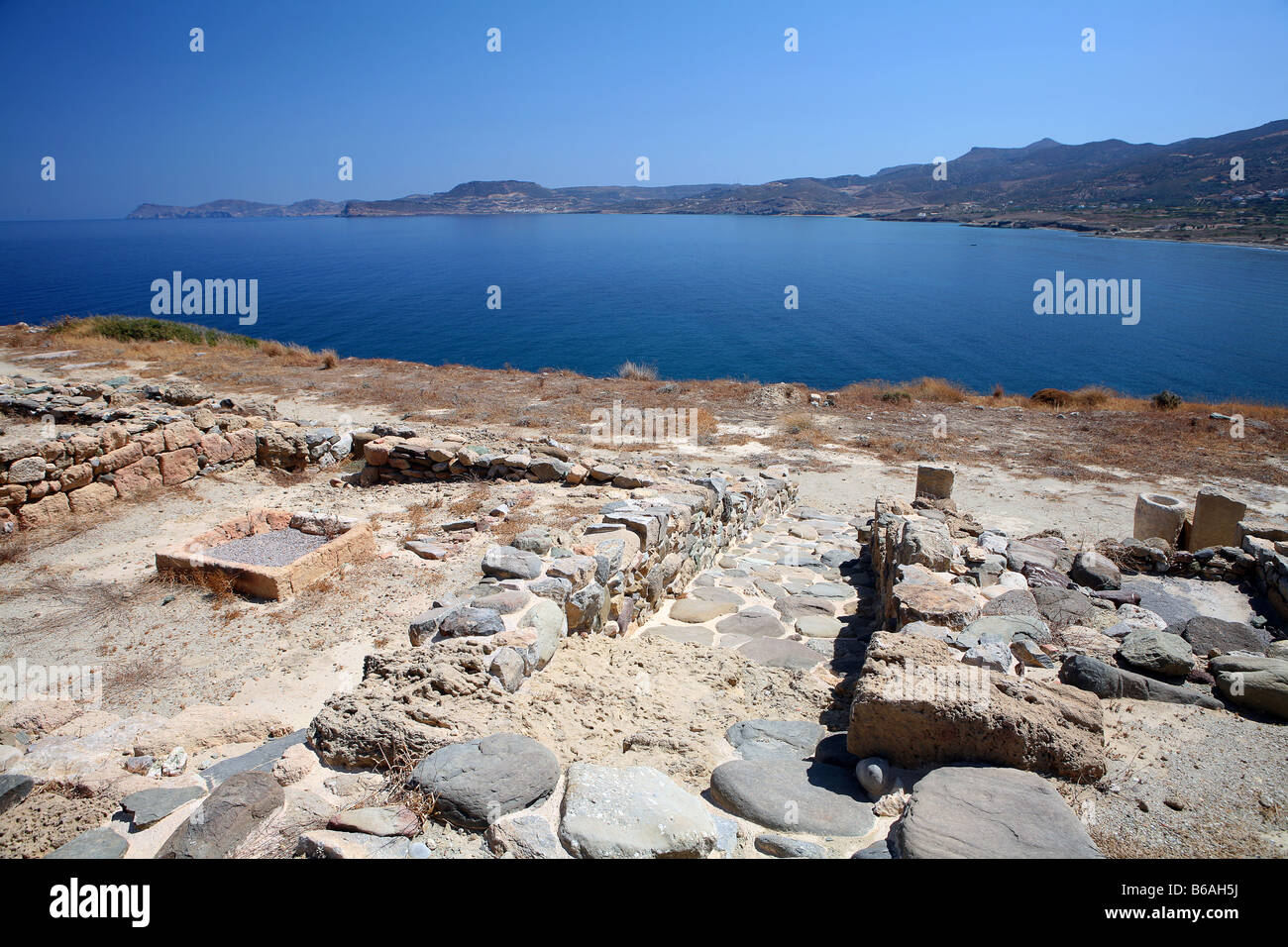A view of the ruins of the Hellenistic c 2nd century BC town of ...