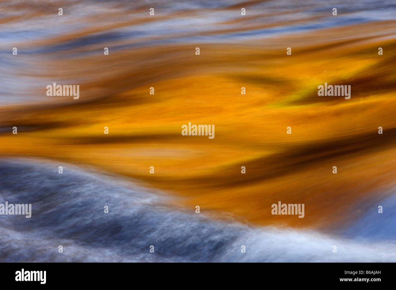 Reflections of Autumn Color in Swift Moving Tellico River in Cherokee ...