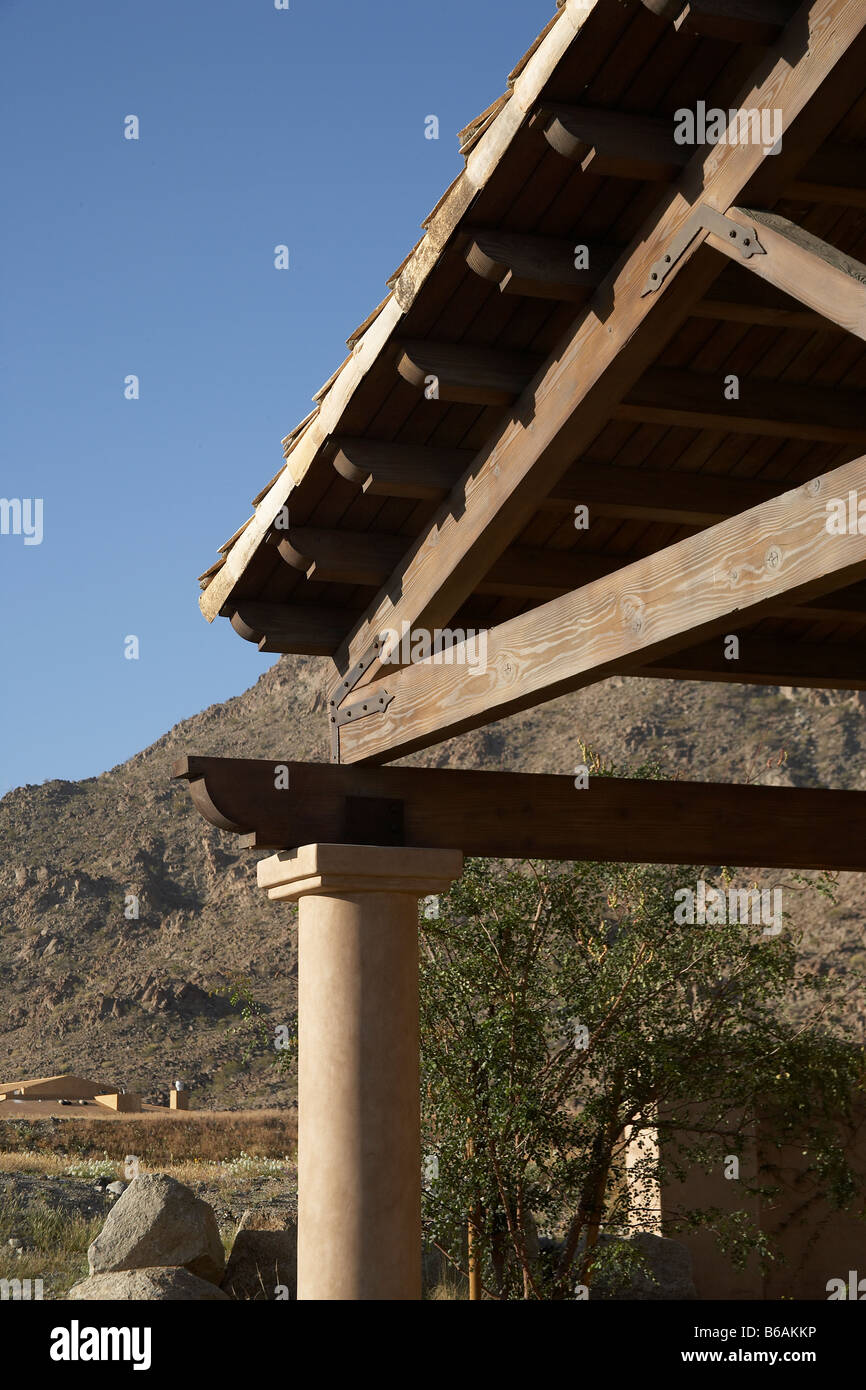 Wood beam roof detail Stock Photo - Alamy