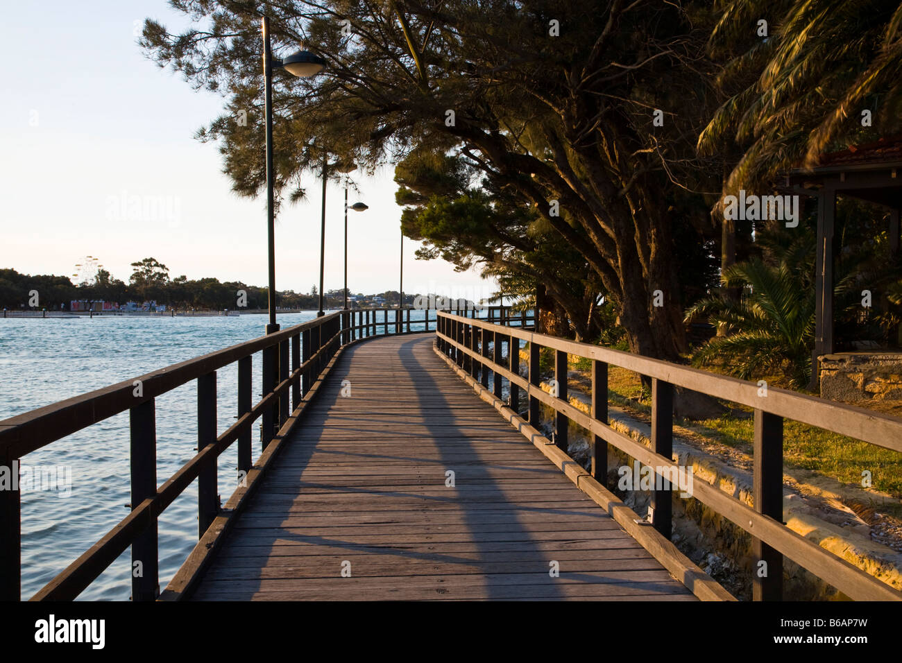 Boardwalk next to the Peel Inlet Mandurah Western Australia Stock Photo ...