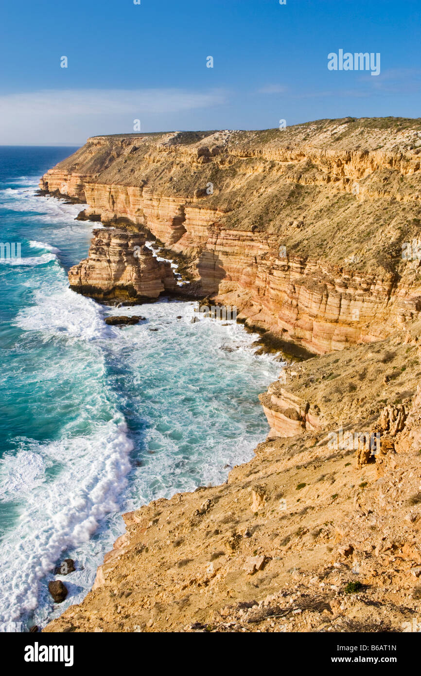 Island Rock and the sandstone Kalbarri cliffs in Kalbarri National Park ...