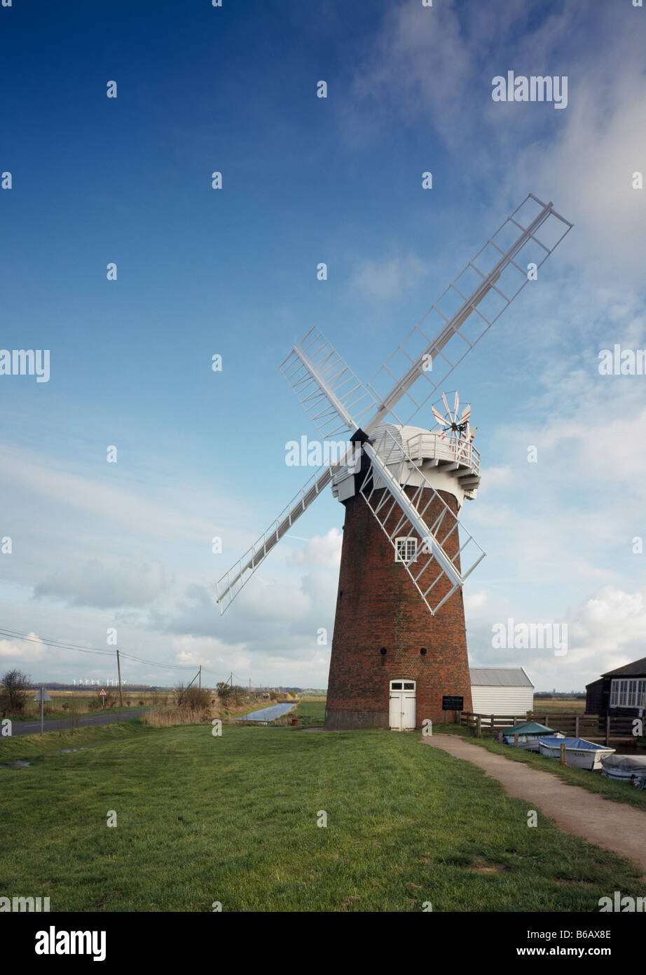 Horsey Drainage Windmill Norfolk Stock Photo - Alamy