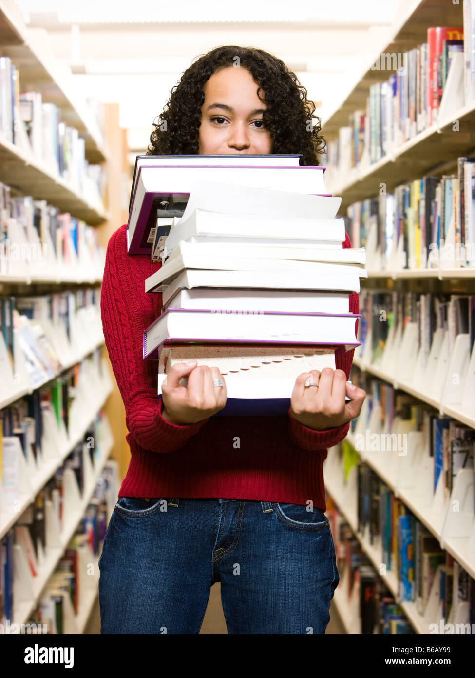 in the library Stock Photo - Alamy
