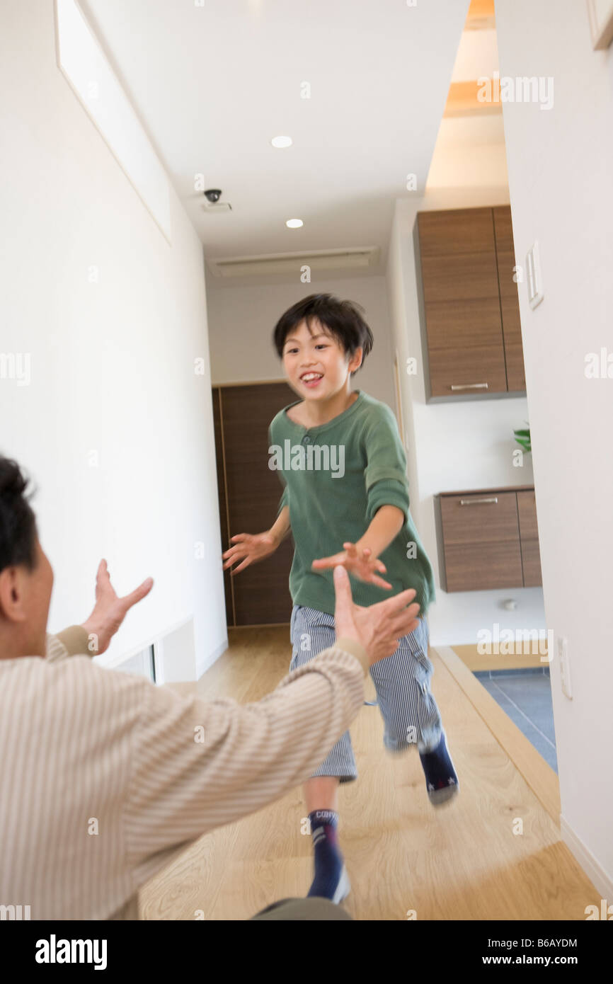 Japanese grandfather boy hi-res stock photography and images - Alamy