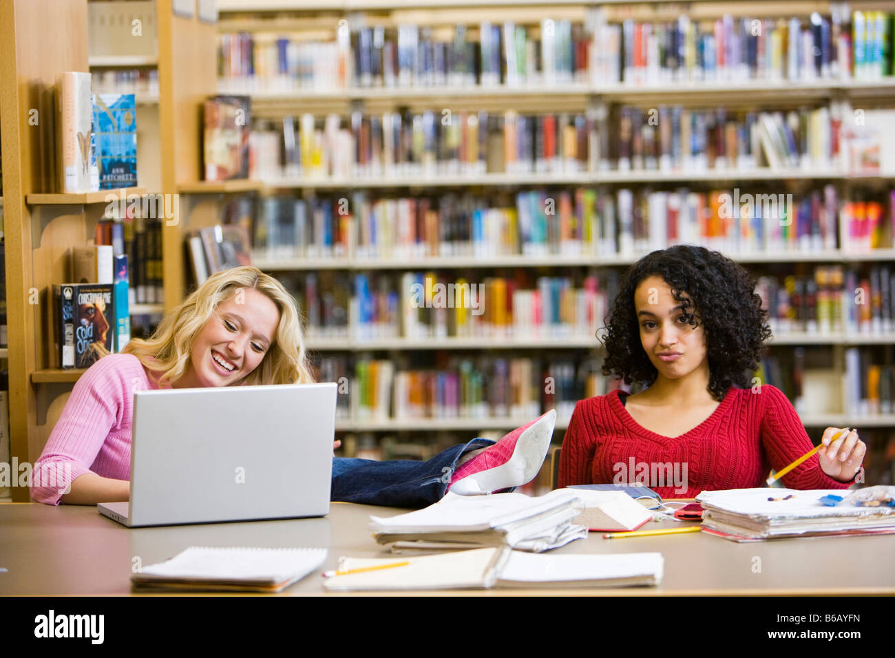 in the library Stock Photo - Alamy