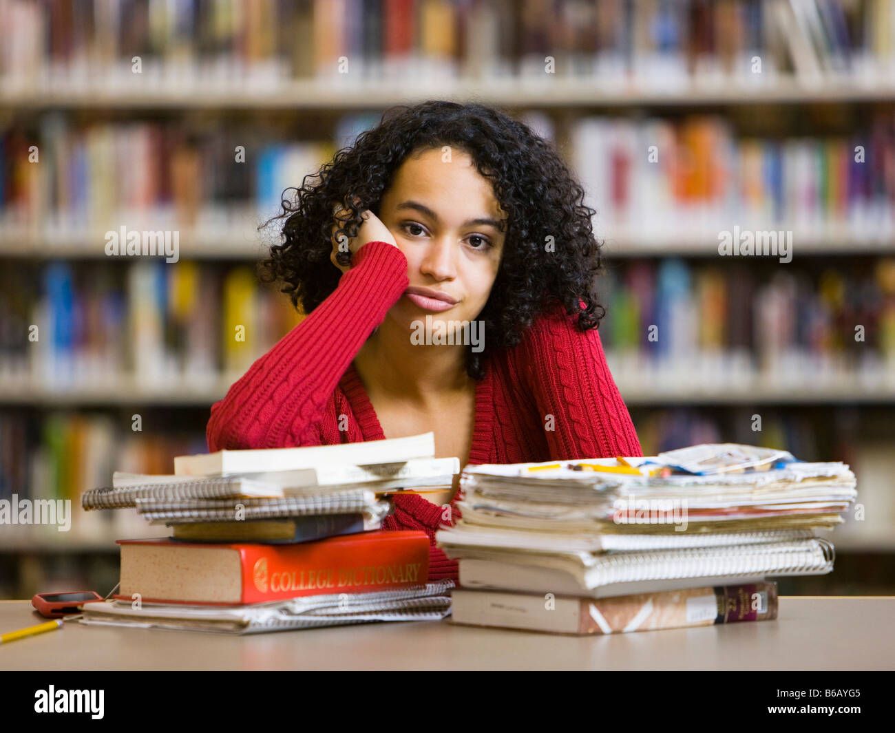 in the library Stock Photo - Alamy