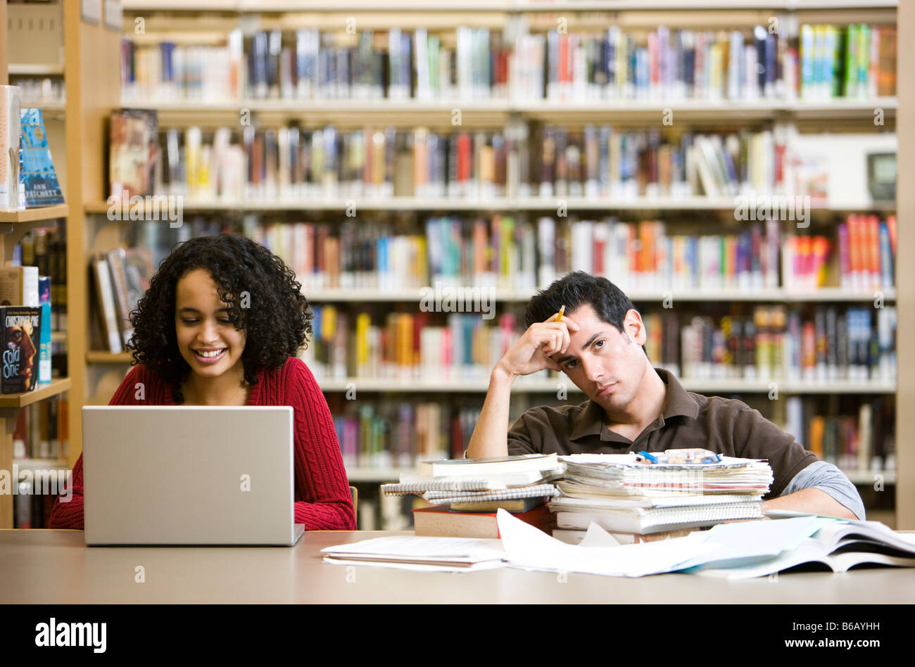 in the library Stock Photo - Alamy