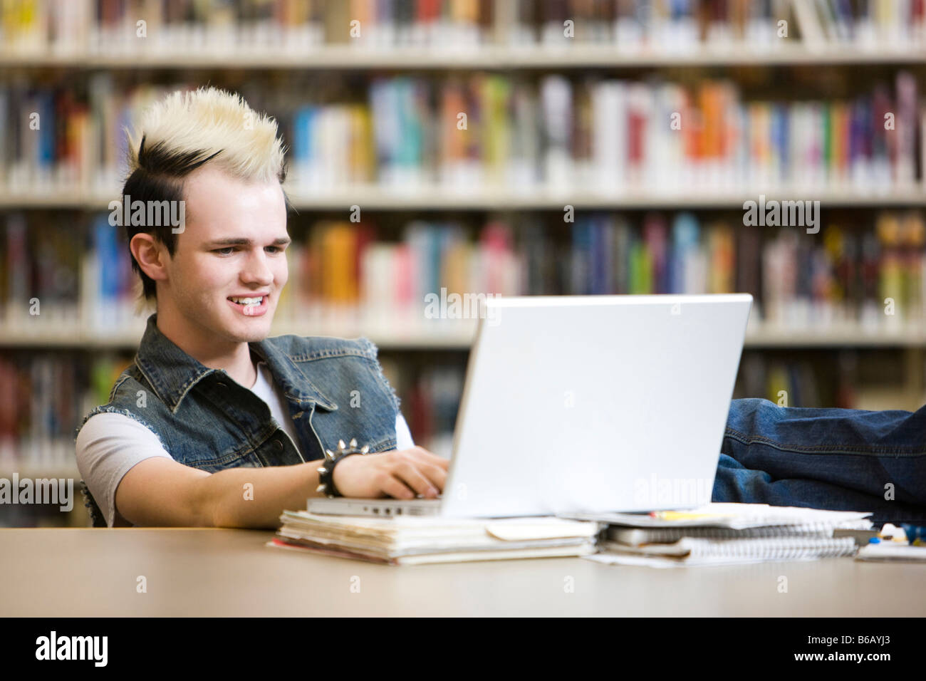 in the library Stock Photo - Alamy