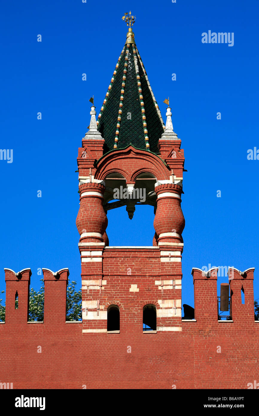 The Czar's Tower or Tsarskaya Tower (1680) of the Kremlin in Moscow ...