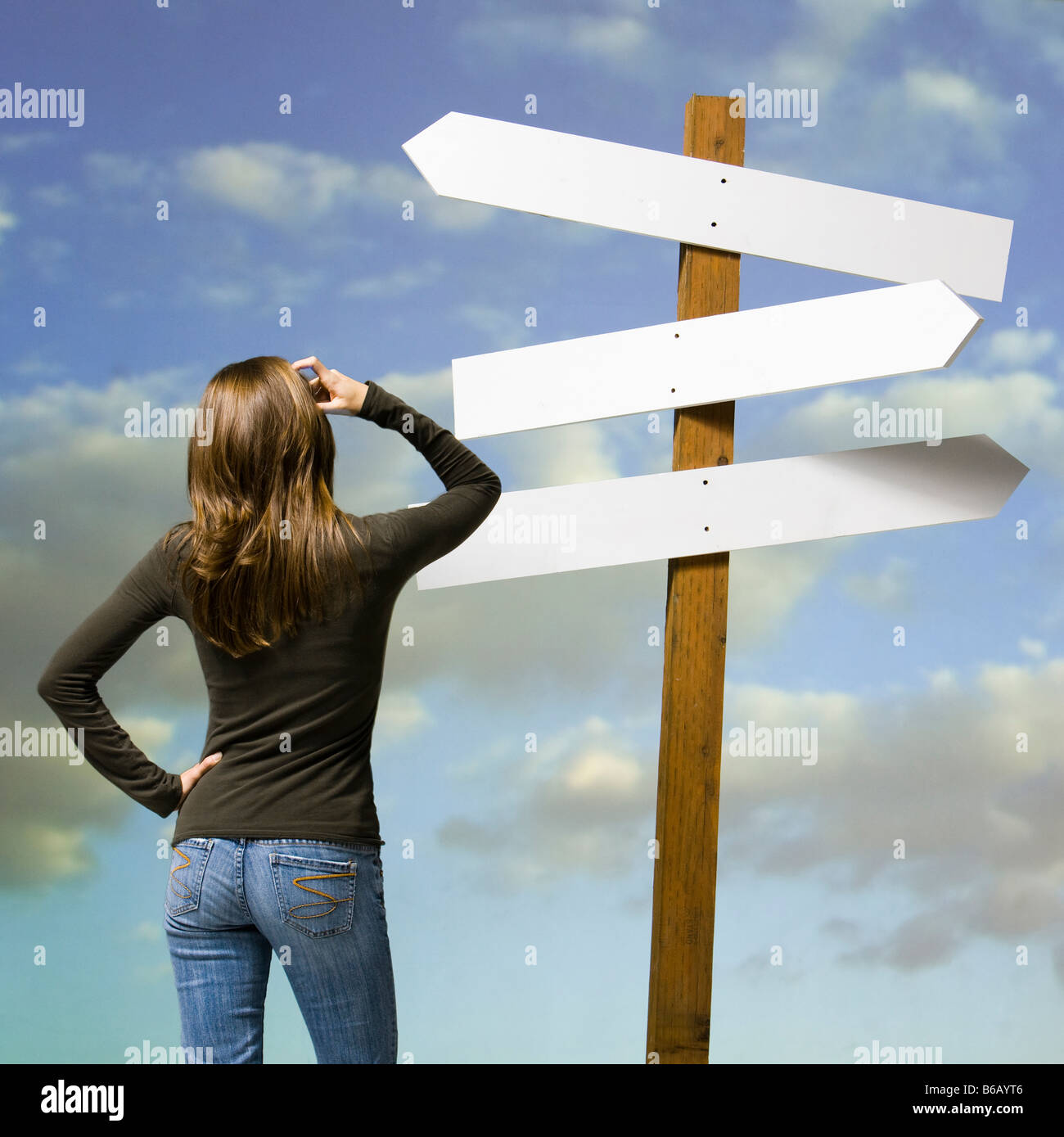 woman looking for directions Stock Photo - Alamy