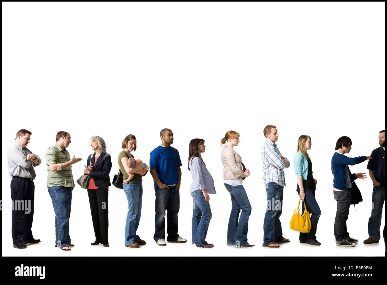 Queue people line hi-res stock photography and images - Alamy