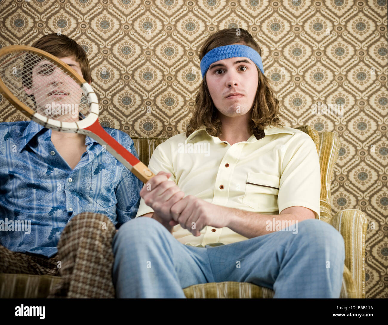 two men in retro clothing Stock Photo - Alamy