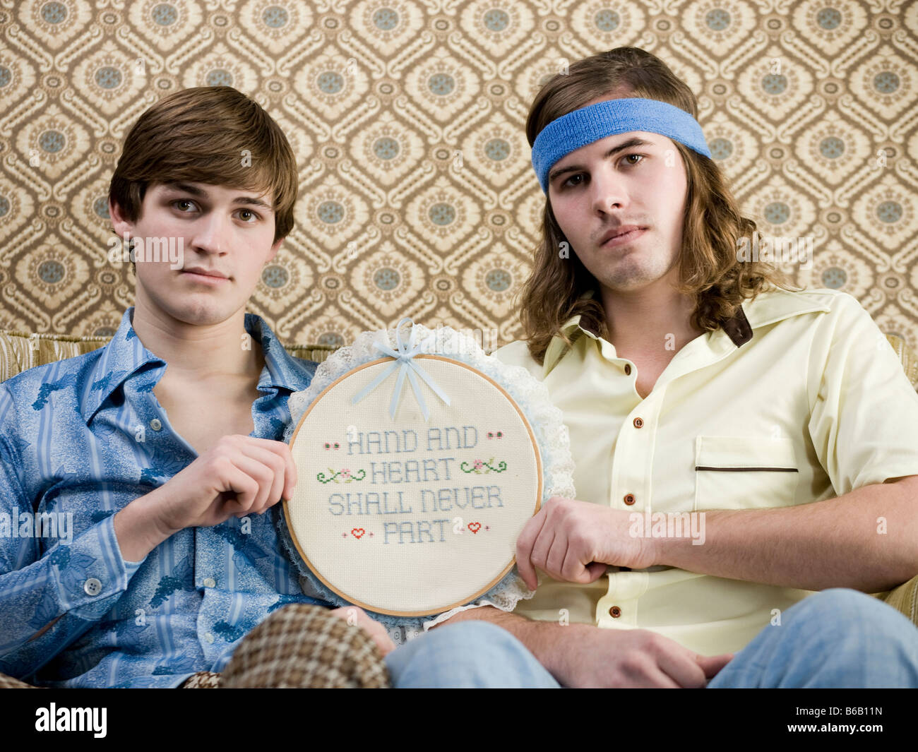 two men in retro clothing Stock Photo - Alamy
