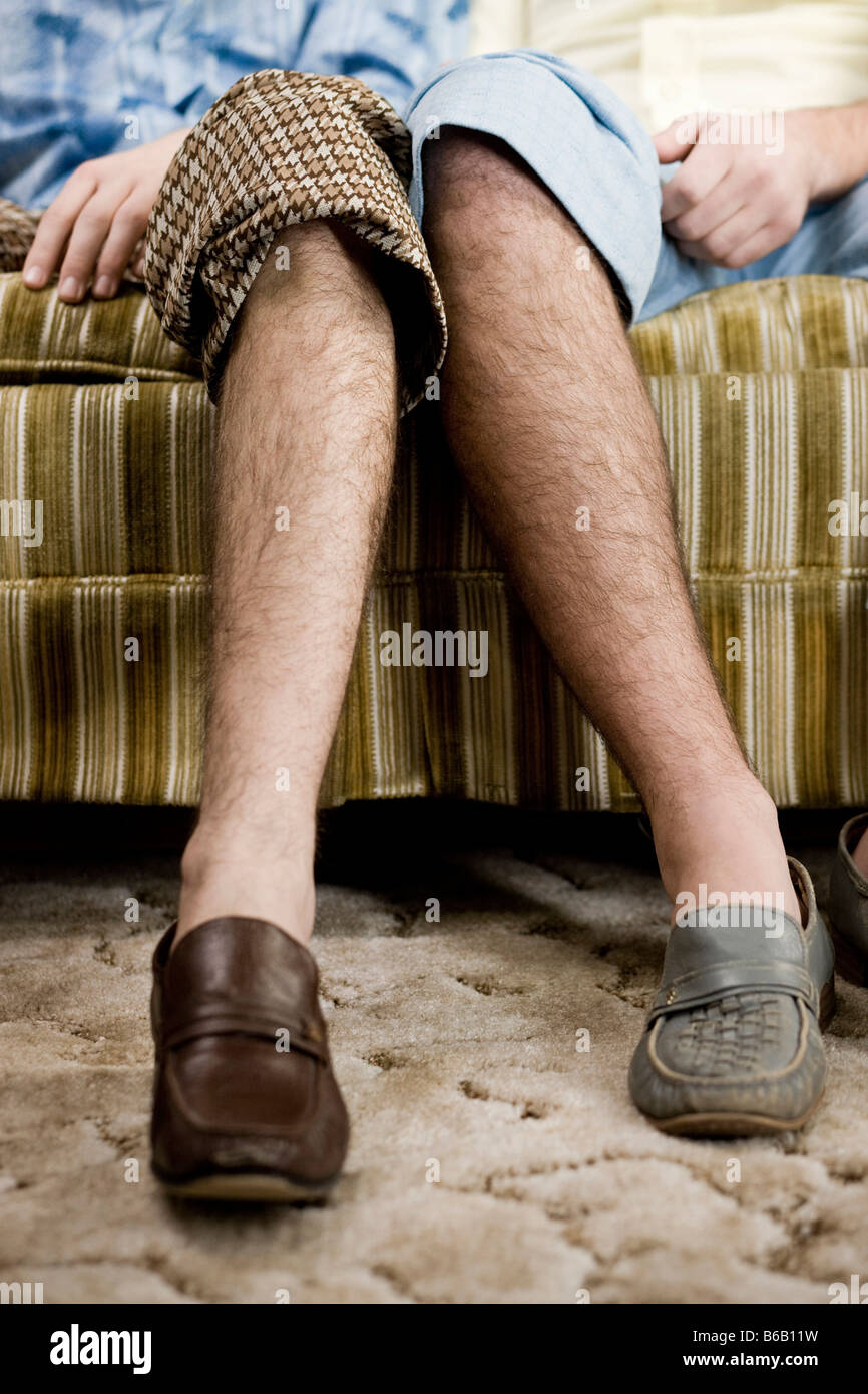 two mens legs Stock Photo - Alamy